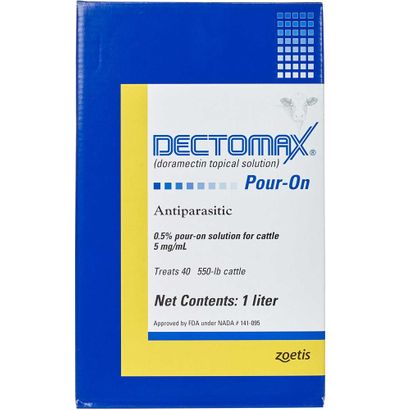 Dectomax (Doramectin) Pour-On Antiparasitic for Cattle, 1 Liter | On ...