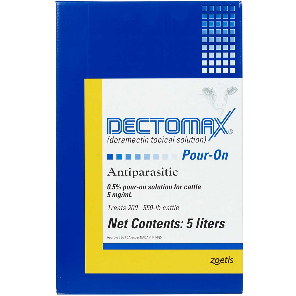 Dectomax (Doramectin) Pour-On Antiparasitic for Cattle, 5 Liter | On ...