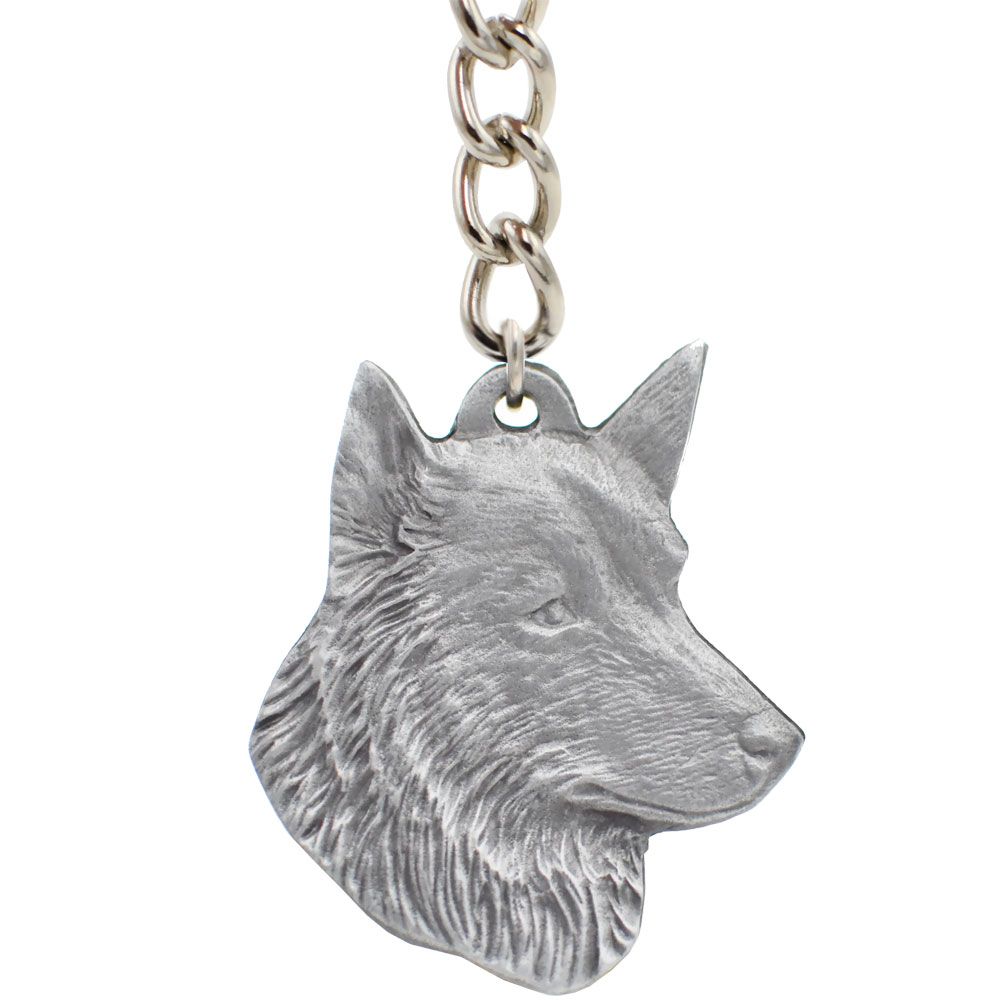 Dog Breed Keychain USA Pewter - Belgian Sheepdog (2.5") | On Sale ...