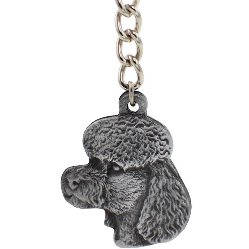 Dog Breed Keychain USA Pewter - Poodle (2.5") | On Sale | EntirelyPets Rx