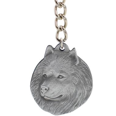 Dog Breed Keychain USA Pewter - Samoyed (2.5") | On Sale | EntirelyPets Rx
