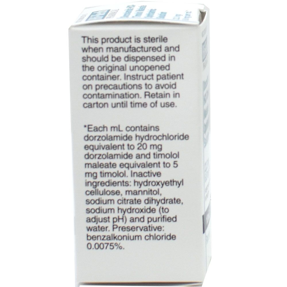 Dorzolamide HCl 2% - Timolol Maleate 0.5% Ophthalmic Solution 10ml | On ...