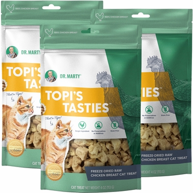 Dr. Marty Topi's Tasties Freeze-Dried Raw Chicken Breast Cat Treat, 12 ...