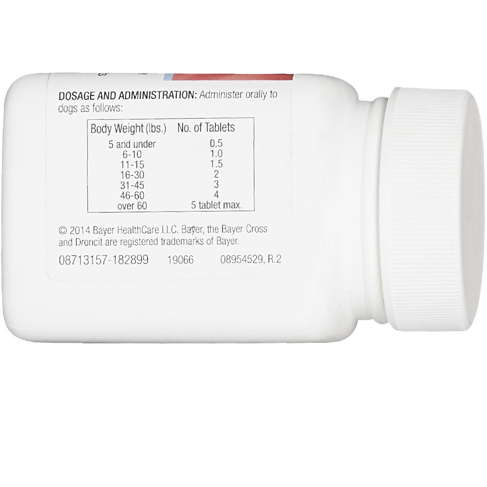 Droncit Canine 34 mg (50 Tabs) | On Sale | EntirelyPets Rx