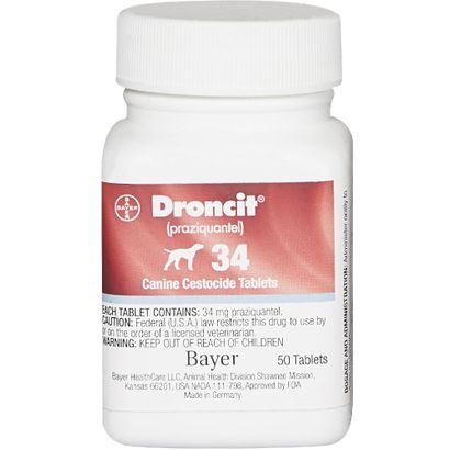 Droncit Canine 34 mg (50 Tabs) | On Sale | EntirelyPets Rx