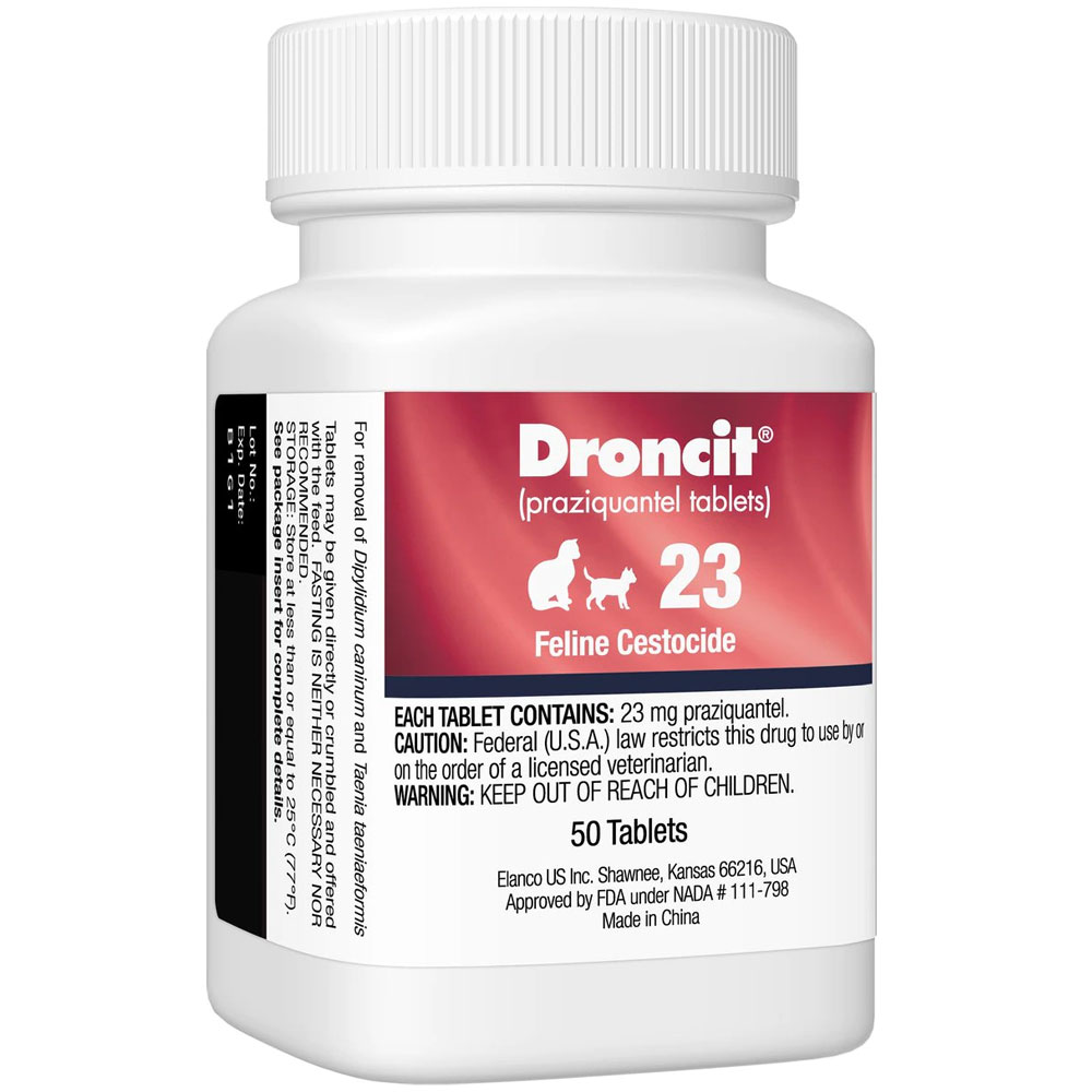 Droncit Feline 23 mg (50 Tabs) | On Sale | EntirelyPets Rx