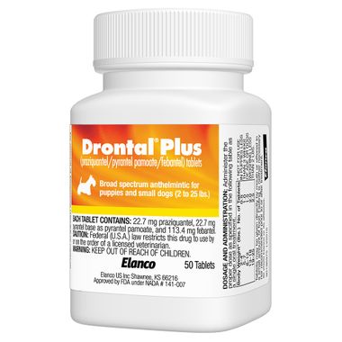 Drontal Plus for Small Dogs (50 Tablets) | Free Shipping | EP Rx
