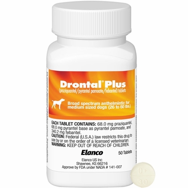 Drontal Plus for Dogs (50 Tablets) | Free Shipping | EP Rx
