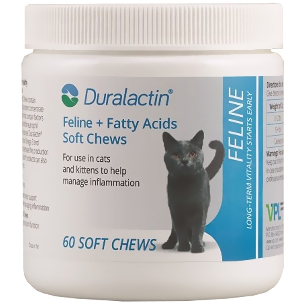 Duralactin Feline + Fatty Acids Soft Chews (60 count) | On Sale ...