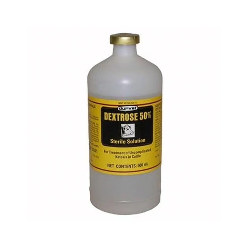 Durvet Dextrose 50% Sterile Solution for Cattle (500 mL) - [Ketosis ...