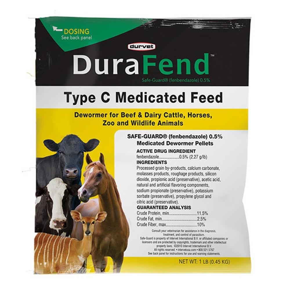 Durvet DuraFend Type C Medicated Feed for Cattle & Equine (1 lb ...