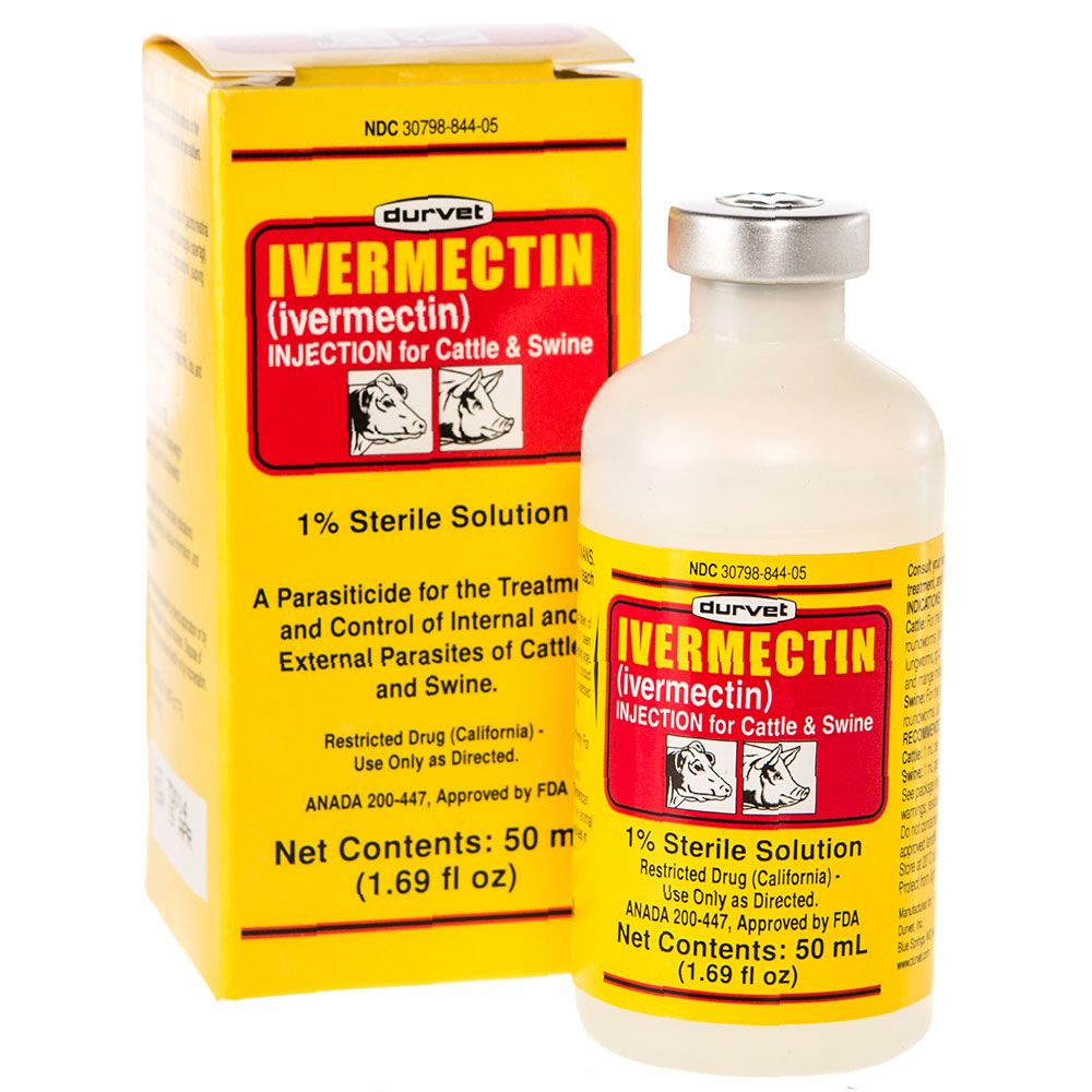 Durvet Ivermectin Injection 1% Sterile Solution (50 ml) | On Sale ...