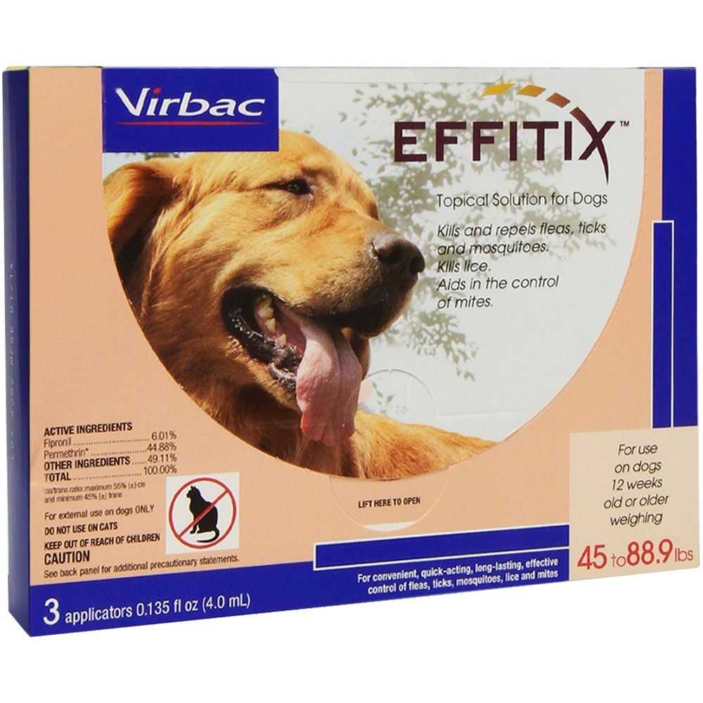 Effitix Topical solution for Dogs 45-88.9 lbs - 3 Months | On Sale ...