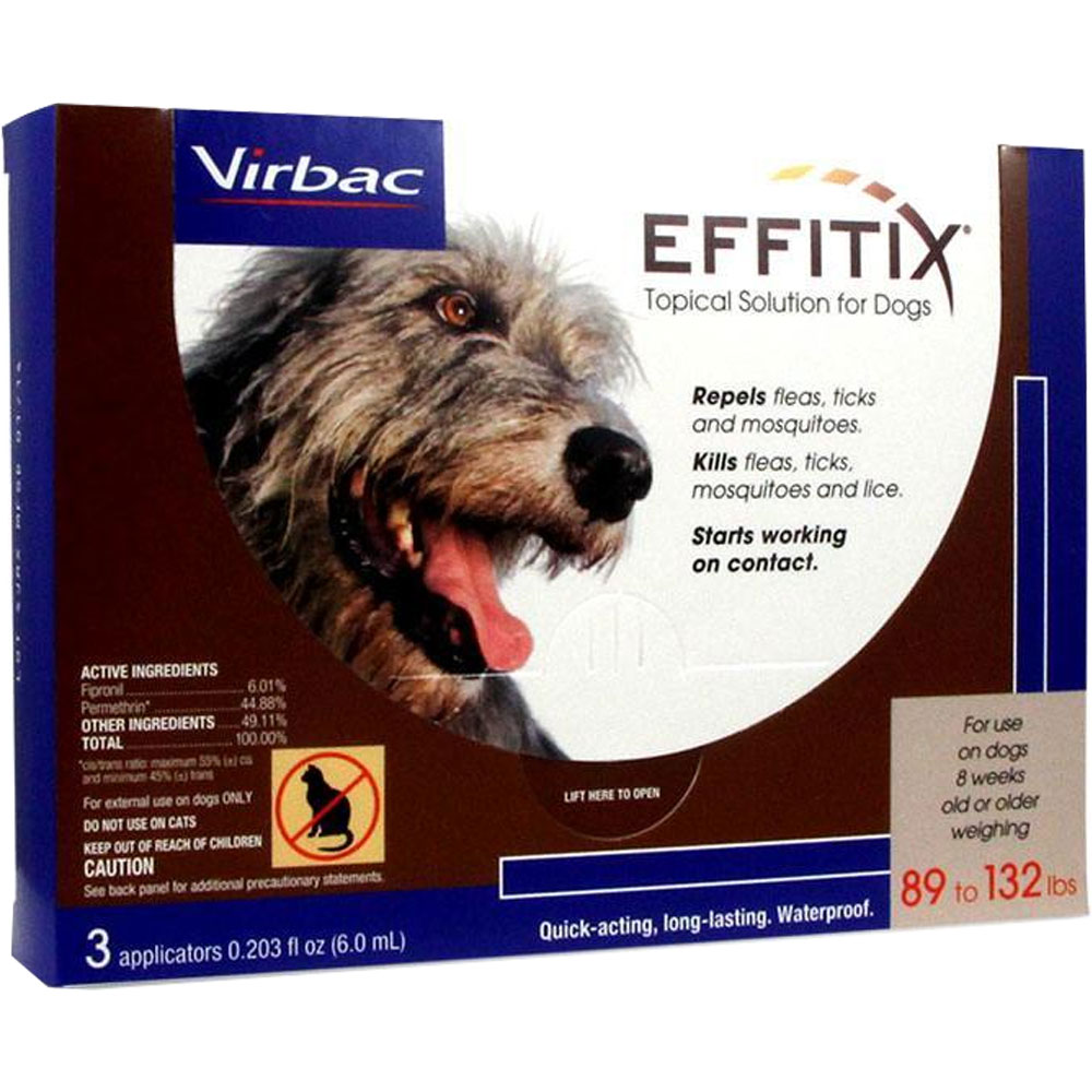 Effitix Topical solution for Dogs 89-132 lbs - 3 Months | On Sale ...