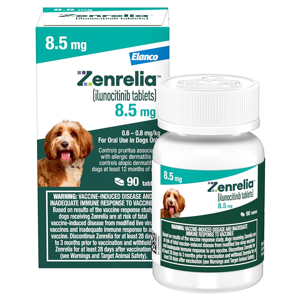 Elanco Zenrelia (Ilunocitinib) Tablets for Dogs - 8.5mg (90 Count ...