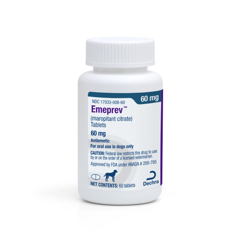 Emeprev (maropitant citrate) Tablets for Dogs 60mg (1 count) - [Nausea ...