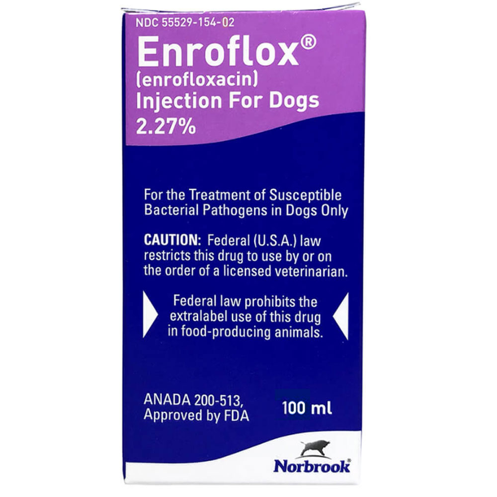 Enroflox™ (enrofloxacin) Injection for Dogs 2.27% (100 ml) | On Sale ...