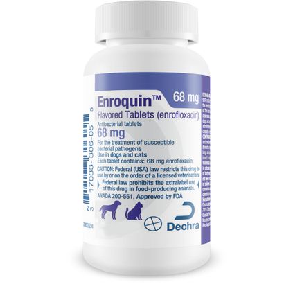 Enroquin 68mg (enrofloxacin) - 250 tablets | On Sale | EntirelyPets Rx