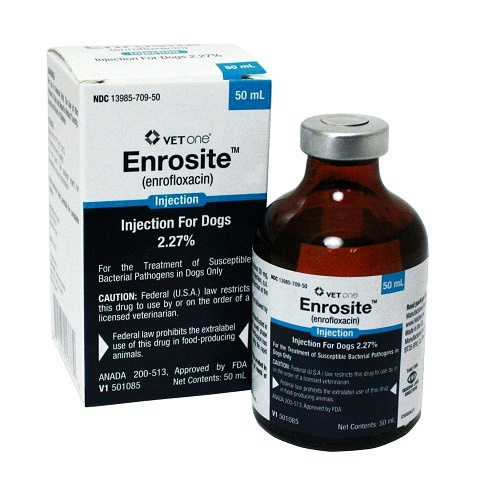 Enrosite for Dogs & Cats - Inj K9 2.27% (50ml) - [Antibacterial ...