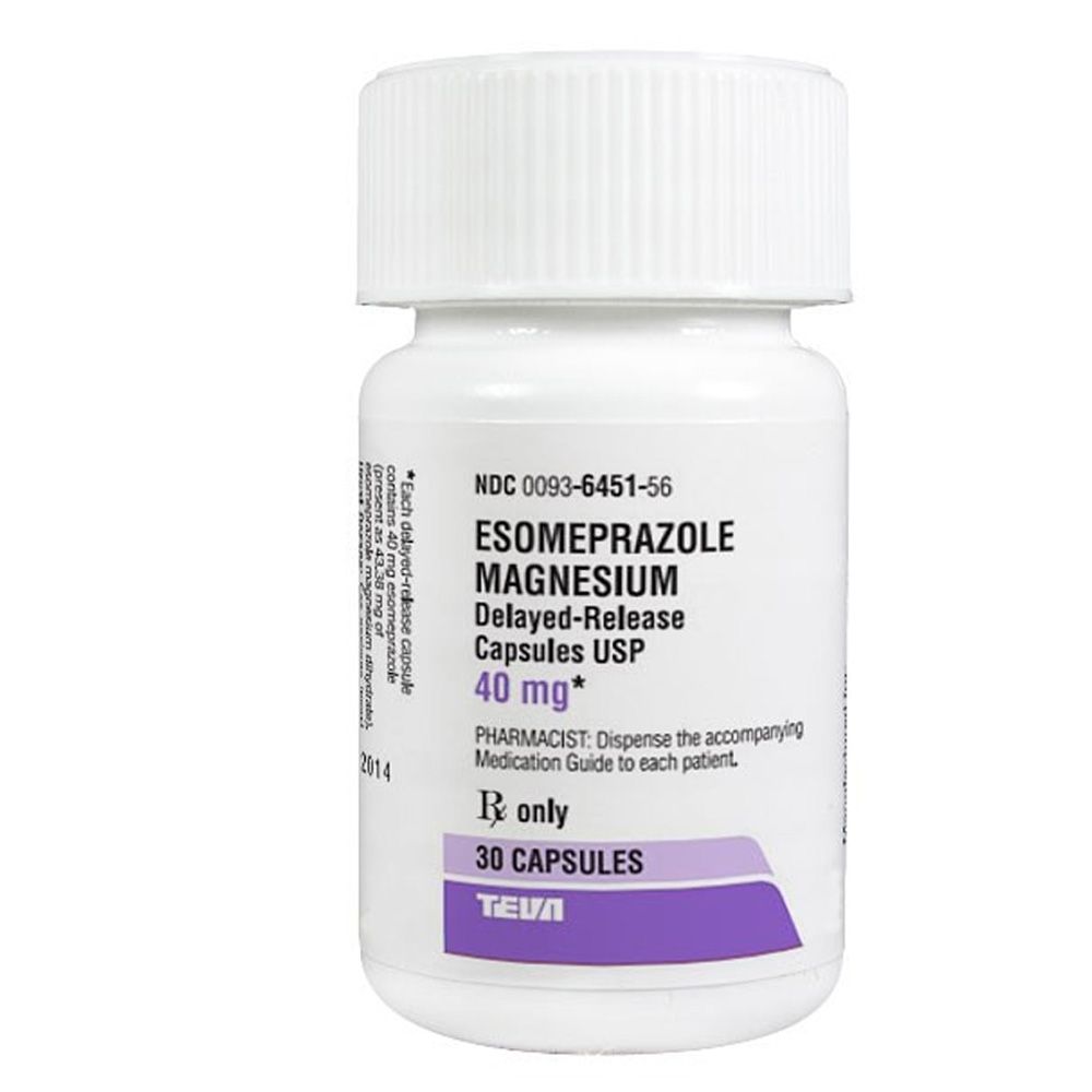 Esomeprazole Magnesium Capsules 40mg Delayed Release, 30 count | On ...