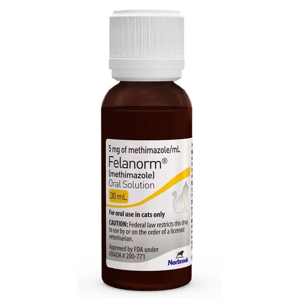 Felanorm (Methimazole) Oral Suspension for Cats - 5mg/mL, 30 mL ...
