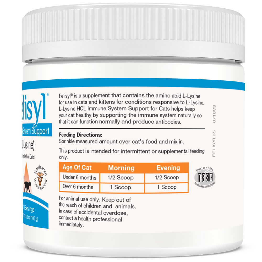Felisyl L-Lysine Immune System Support Granules for Cats (3.5 oz) | On ...