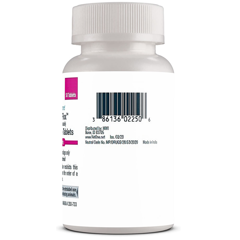 FluoroFlox (Marbofloxacin) Chewable Tablets for Dogs and Cats 100mg, 50 ...