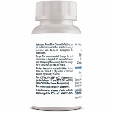 FluoroFlox (Marbofloxacin) Chewable Tablets for Dogs and Cats 50mg, 250 ...