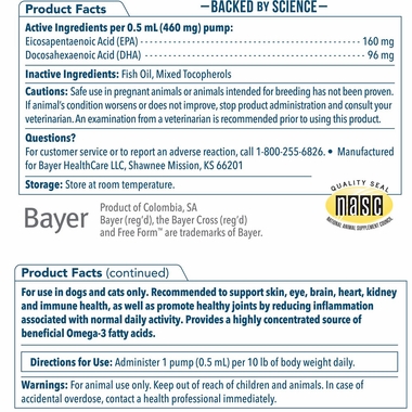 Free Form Omega-3 Fish Oil Liquid Pump Supplement for Small Dogs and ...