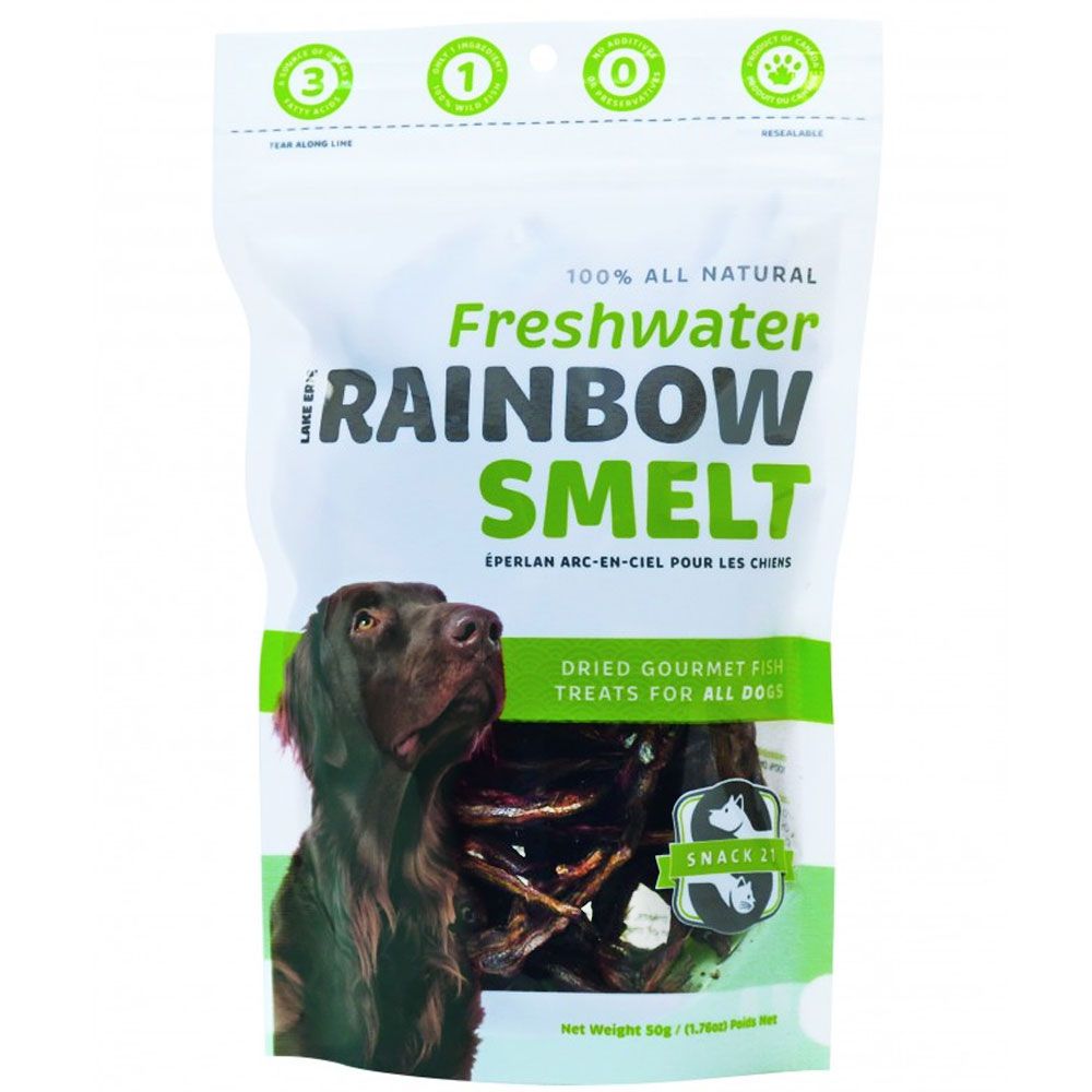 Freshwater Rainbow Smelt - Dried Gourmet Fish Treats for Dogs (1.76 oz ...