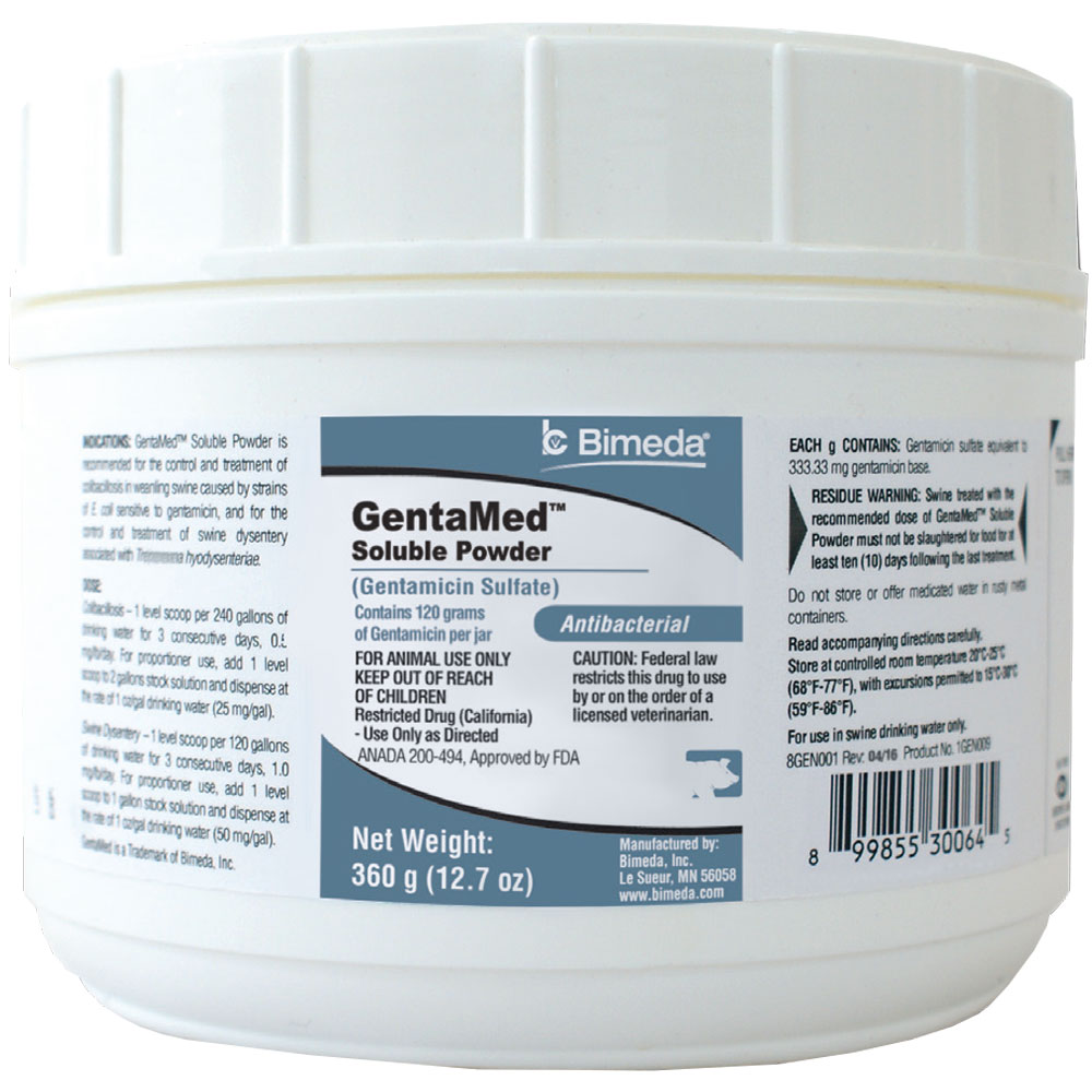 GentaMed Soluble Powder (360 gm) | On Sale | EntirelyPets Rx
