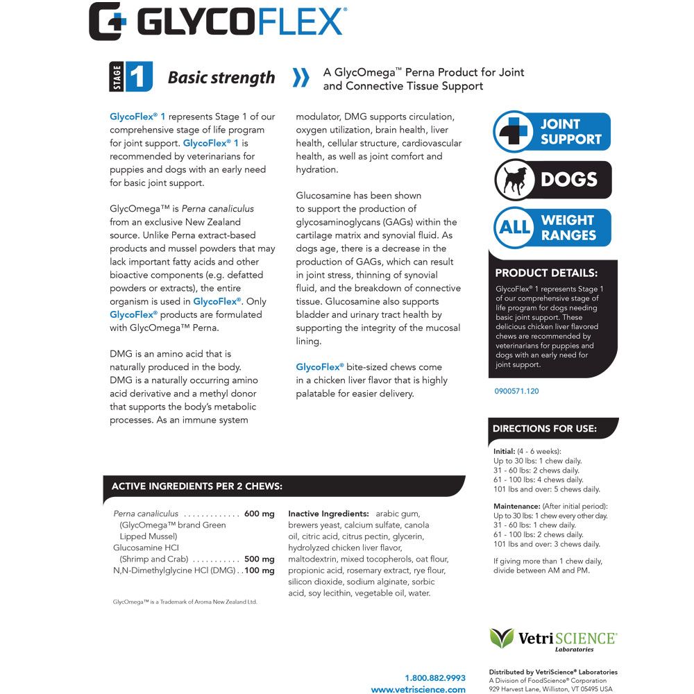 GlycoFlex 1 (120 Soft Chews) | On Sale | EntirelyPets Rx
