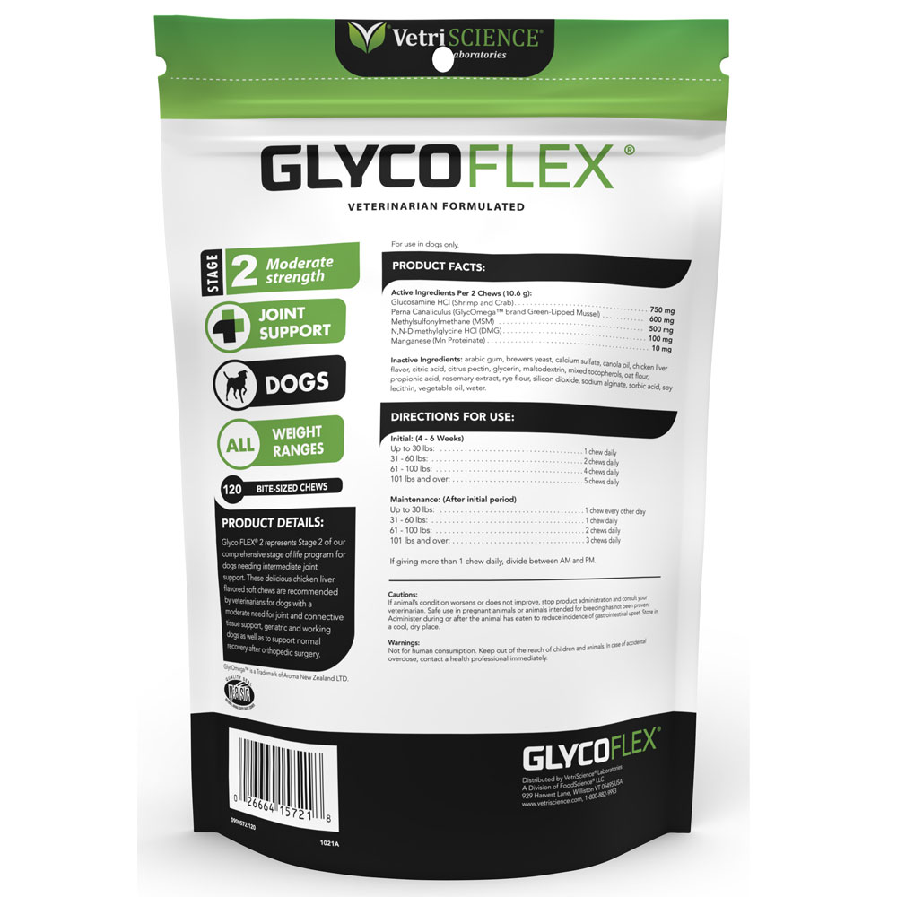 GlycoFlex 2 for Dogs - (120 Soft Chews) | On Sale | EntirelyPets Rx