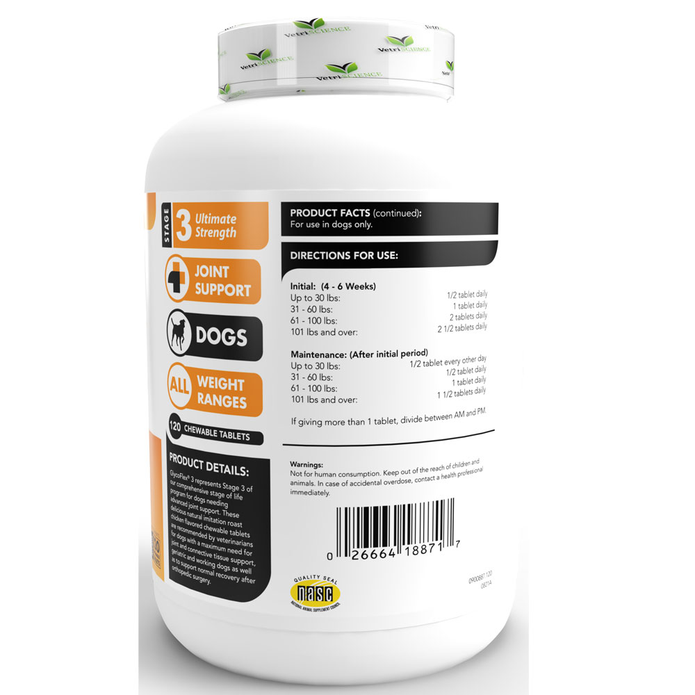 GlycoFlex 3 for Dogs - 6-PACK (720 Tablets) | On Sale | EntirelyPets Rx