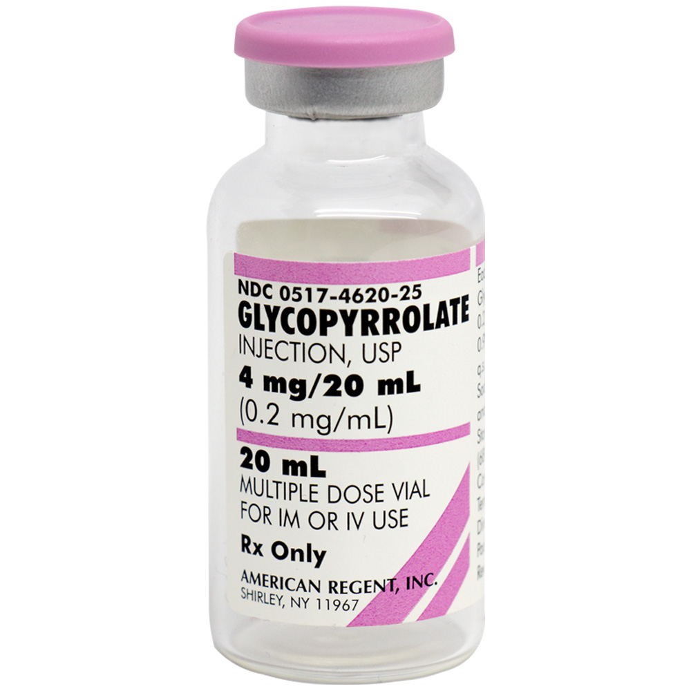 Glycopyrrolate Injection, 0.2mg/mL, 20-ml | On Sale | EntirelyPets Rx