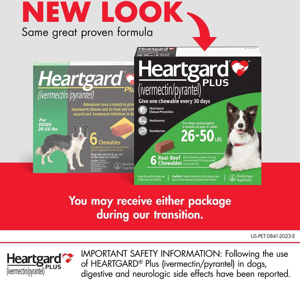 Heartgard Plus Green for Dogs 26-50 lbs (6 Chews) | EP Rx