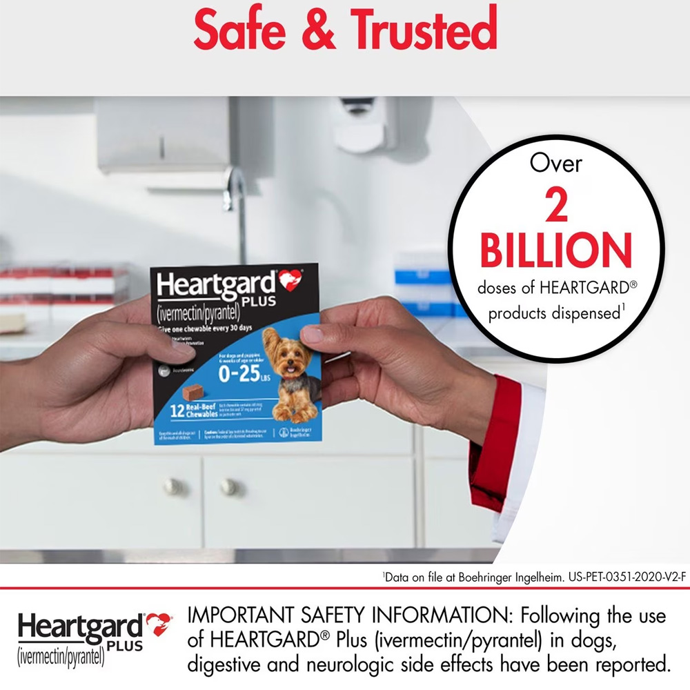 Heartgard Plus Brown for Dogs 51-100 lbs (12 Chews) | Free Shipping ...