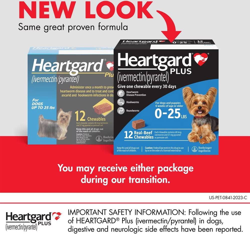 Heartgard Plus Blue for Dogs Up to 25 lbs (12 Chews) | Free Shipping*