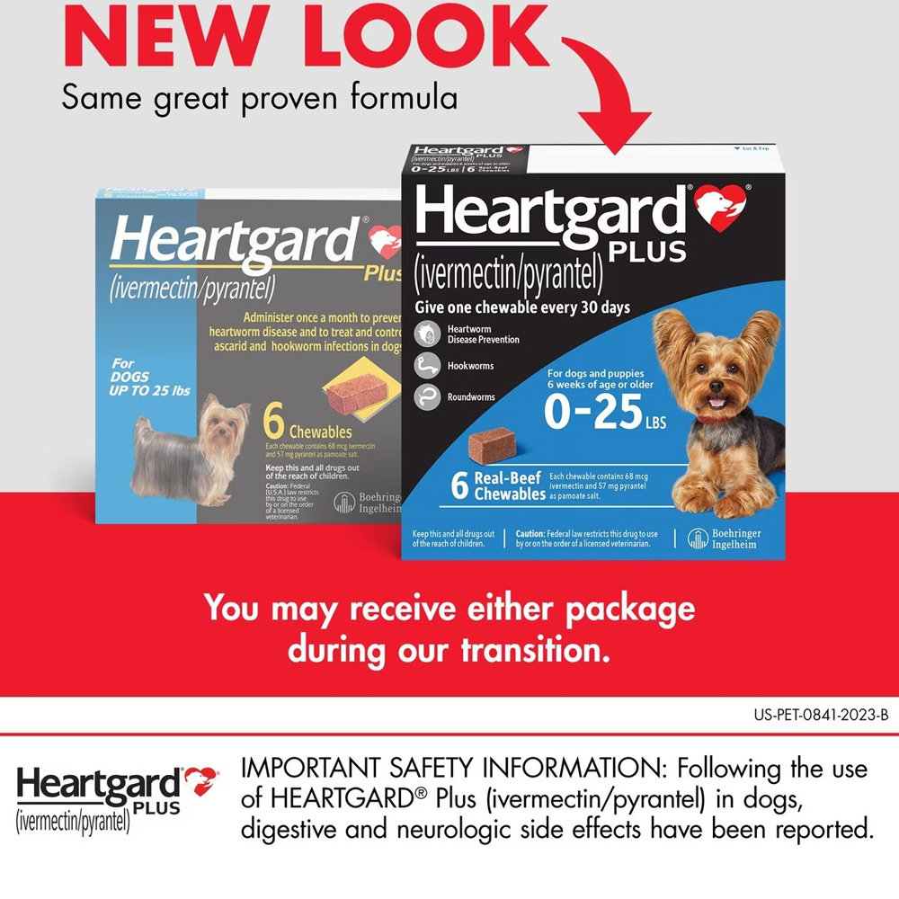 Heartgard Plus Blue for Dogs Up to 25 lbs (6 Chews) | Free Shipping*