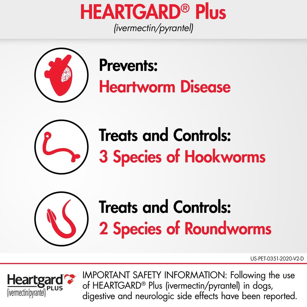 Heartgard Plus Blue for Dogs Up to 25 lbs (6 Chews) | Free Shipping*