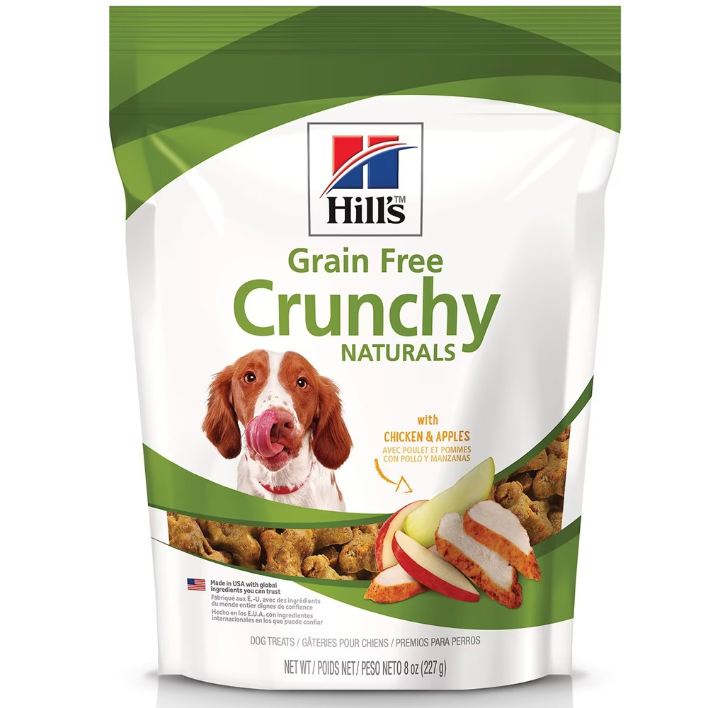 Hill's Grain Free Crunchy Natural with Chicken & Apples Dog Treats, 8 ...
