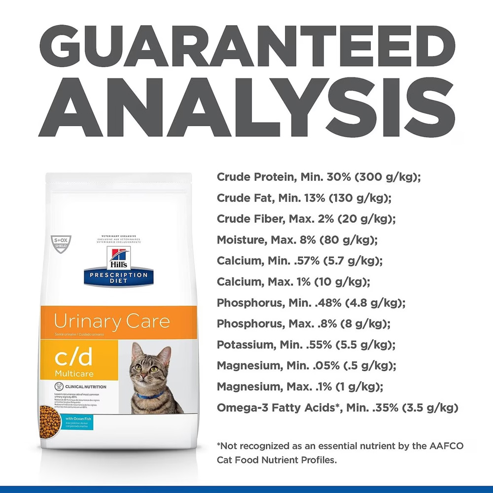 Hill's Prescription Diet c/d Multicare Urinary Care Ocean Fish Dry Cat ...
