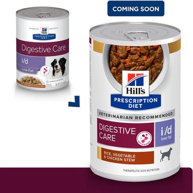 Hill's Prescription Diet i/d Digestive Care Low Fat Rice, Vegetable ...