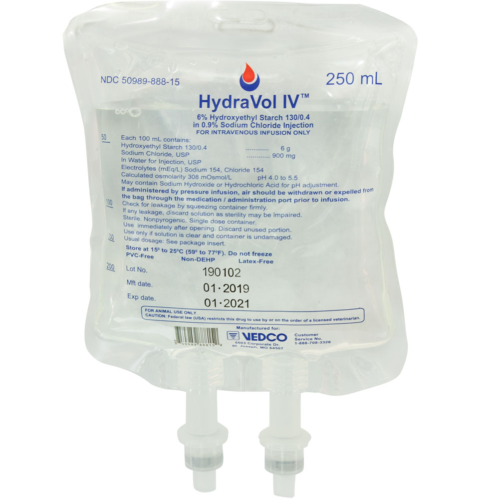 HydraVol IV 6% Hydroxyenthyl Starch 130/0.4 in 0.9% Sodium Chloride ...