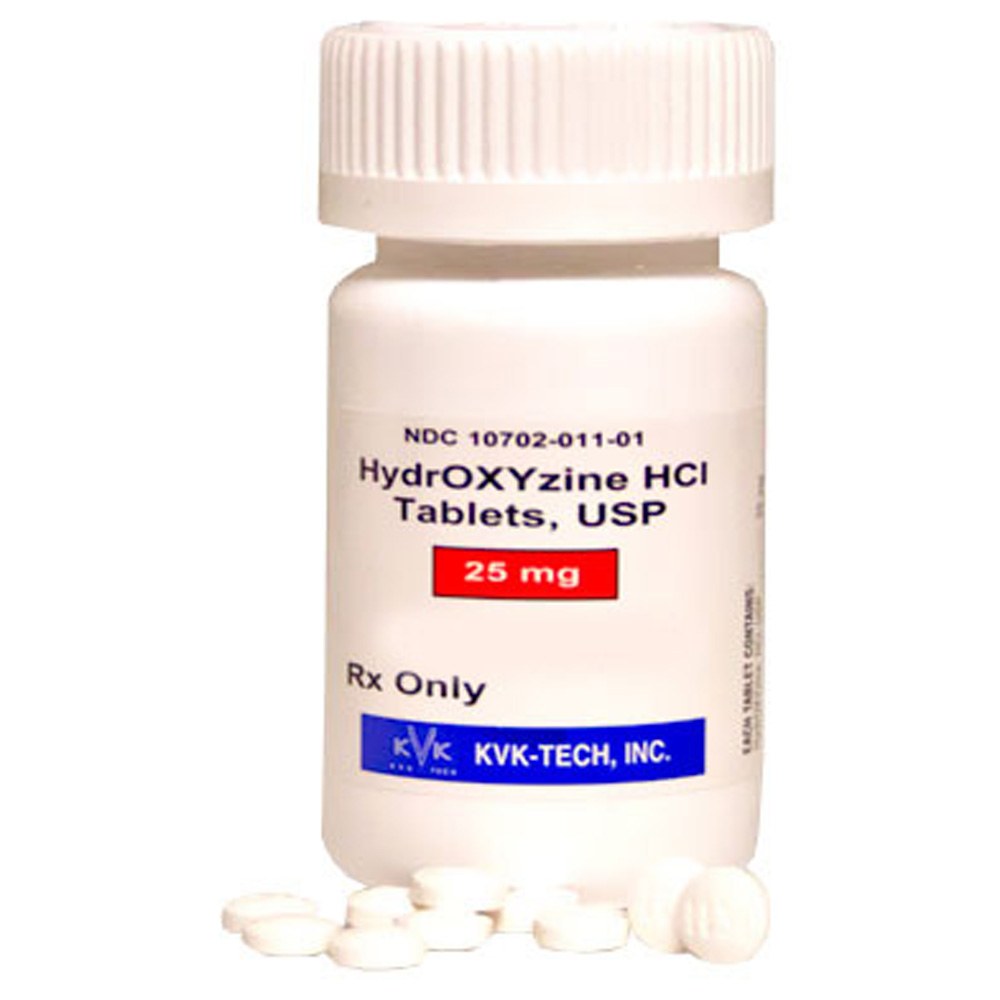 Hydroxyzine Hydrochloride Tabs 25mg (500 tabs) | On Sale | EntirelyPets Rx