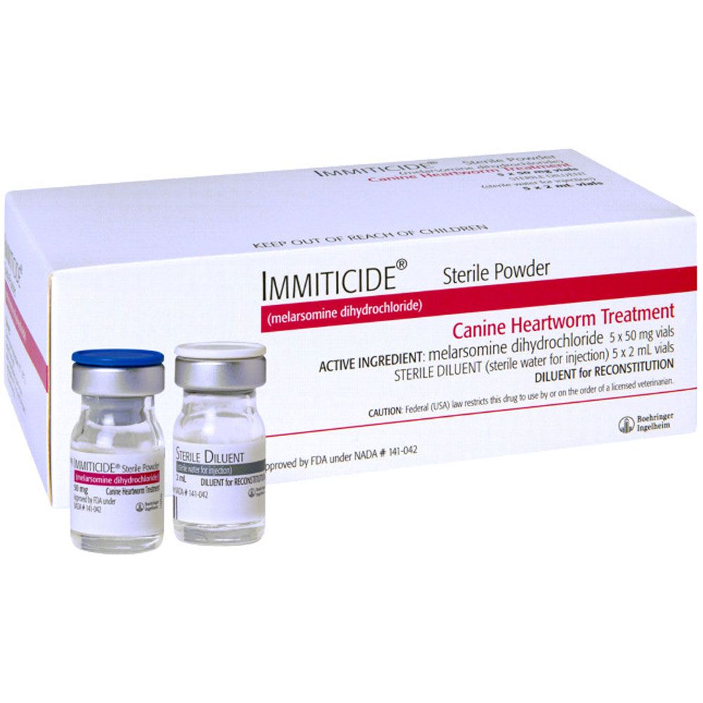IMMITICIDE Sterile Powder, 5 vials 2-ml, 50 mg/ml | On Sale ...
