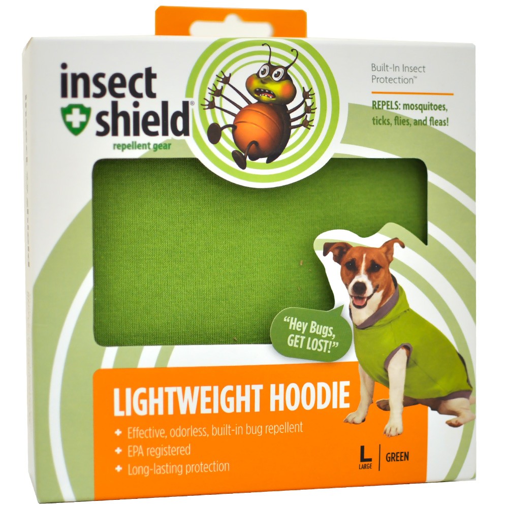 Insect Shield Lightweight Hoodie Large - Green | On Sale | EntirelyPets Rx
