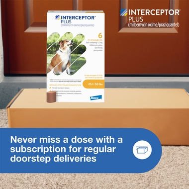 Interceptor Plus for Dogs 25.1-50 lbs Yellow (6 Chews) | EP Rx
