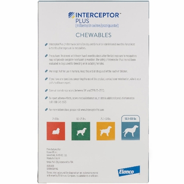 Interceptor Plus for Dogs 50.1-100 lbs Blue (1 Chew) | EntirelyPets ...