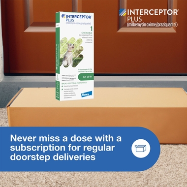 Interceptor Plus for Dogs 8.1-25 lbs Green, 1 Chew | EntirelyPets Rx